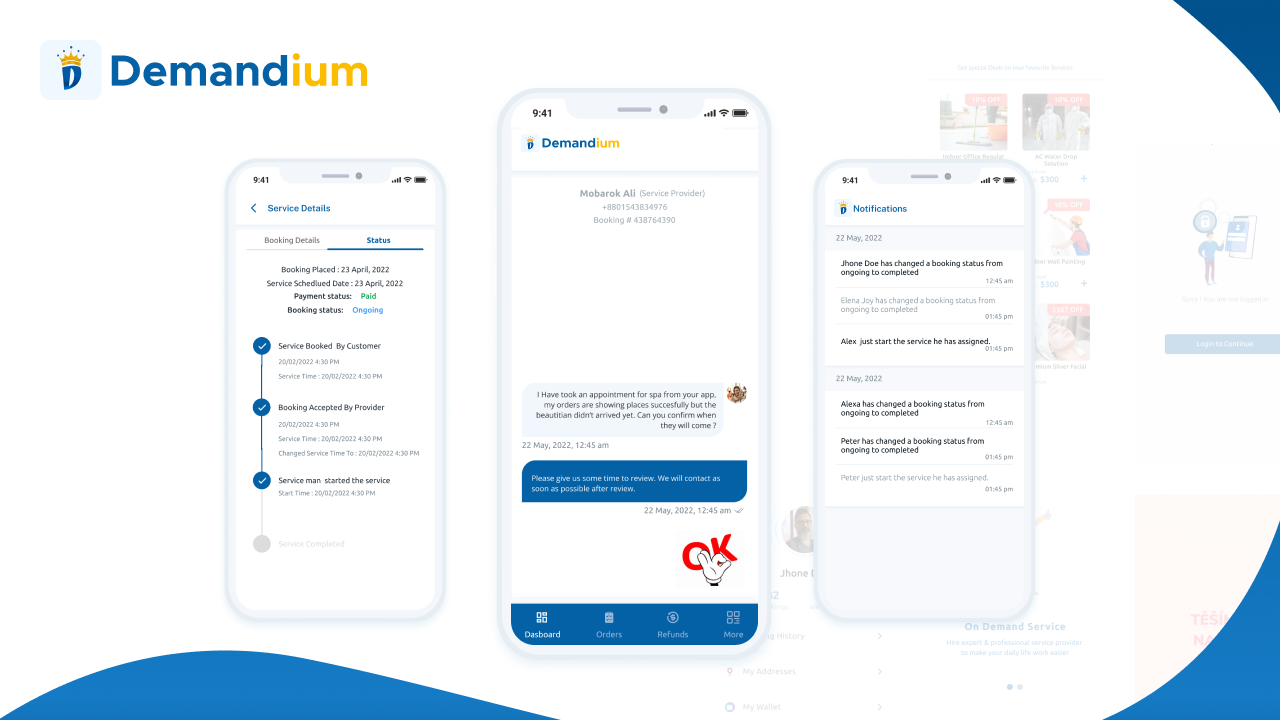 Demandium - Service Man App by sixamtech | CodeCanyon